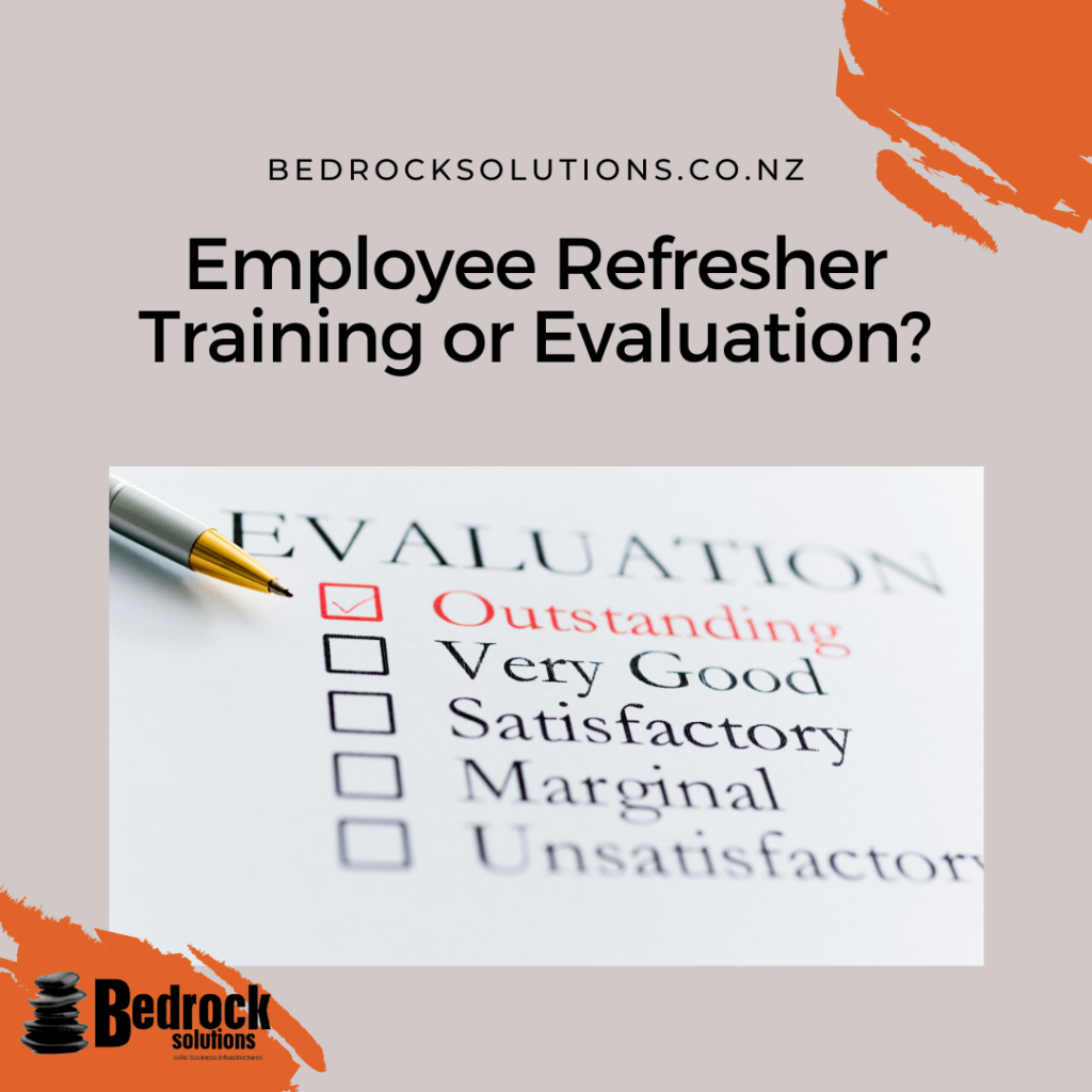Employee Refresher Training or Evaluation? - Bedrock Solutions